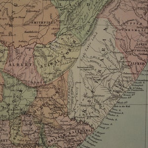 AFRICA Old Map of South Africa LARGE Original Antique Maps Morocco ...