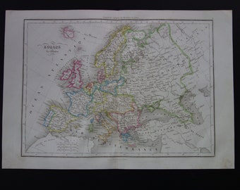 Large Map of Europe - Etsy