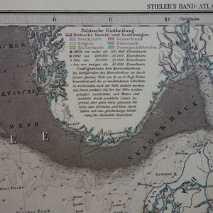 Antique Map of the United Kingdom and Ireland 1875 Beautiful - Etsy