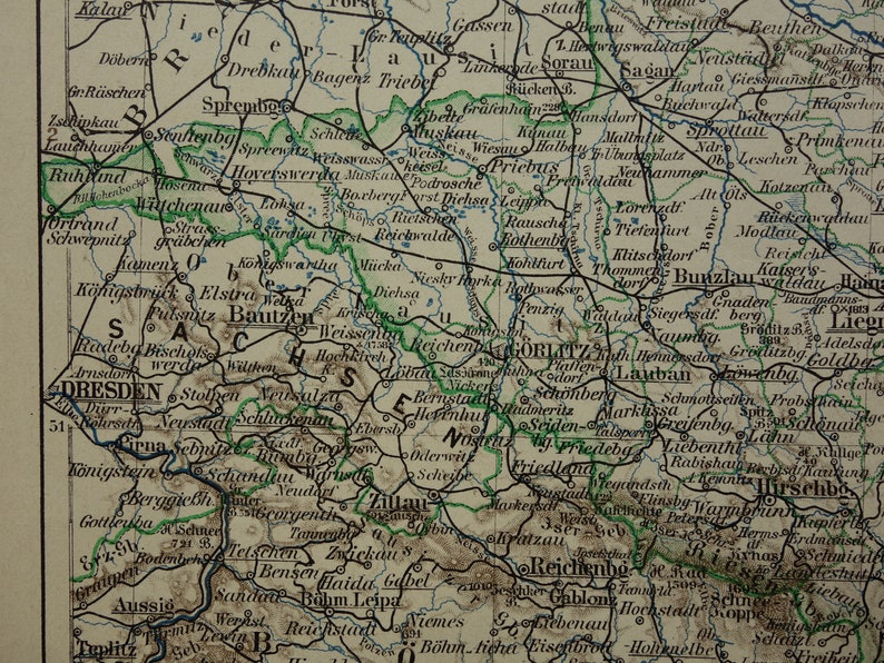 GERMANY Old Map of Germany 1905 Original Vintage Poster About - Etsy