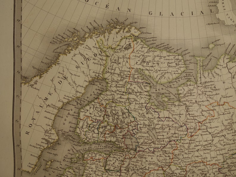 Old Map of RUSSIA in 1830 Original Antique Print of the European ...