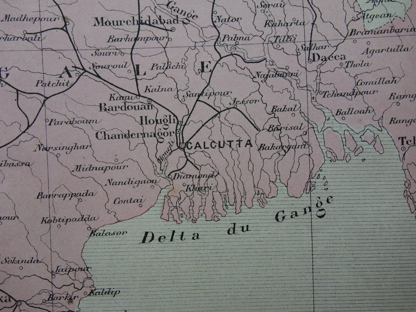 Old Map of India Indian Empire West Bengal 1896 Original - Etsy