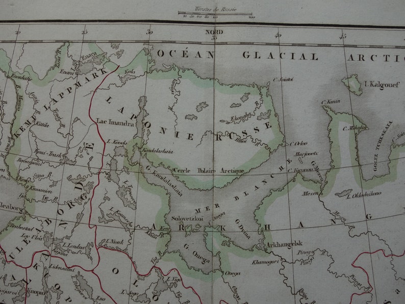 190+ Years Old Map of Russia Finland Baltic States - Original Vintage ...