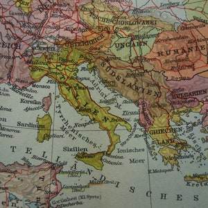 EUROPE Old Map of Europe 1928 Original Vintage Political Map of Europe ...