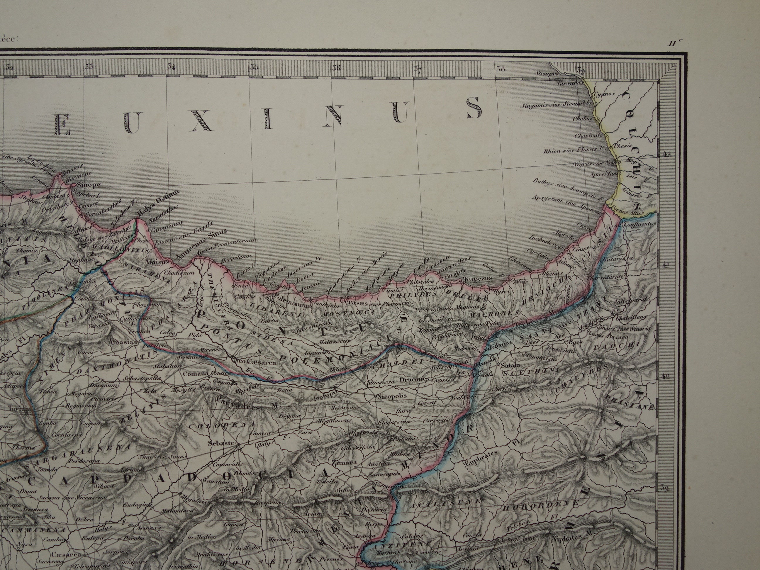 170+ Years Old Map of Asia Minor Turkey Original Antique Print ...