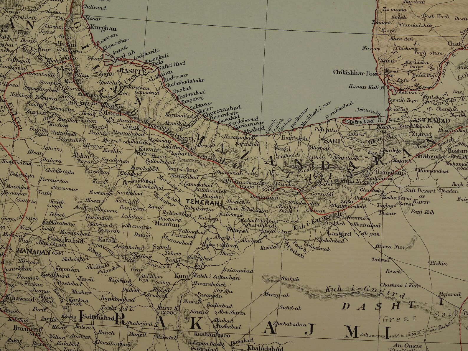 PERSIA Old Map of Persia LARGE 1890 Original Antique Poster of | Etsy