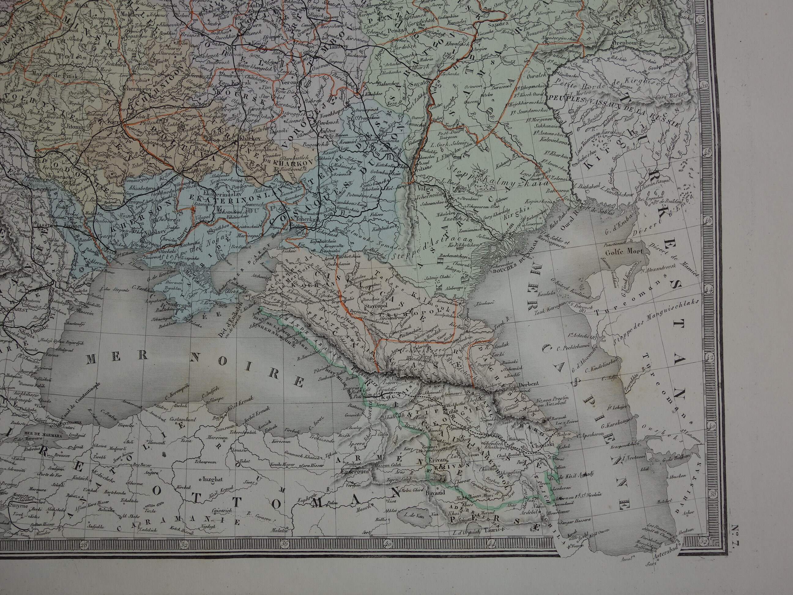 Old Map of RUSSIA From 1876 Original Antique Print of the European ...