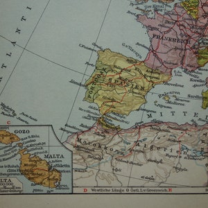 EUROPE Old Map of Europe 1928 Original Vintage Political Map of Europe ...