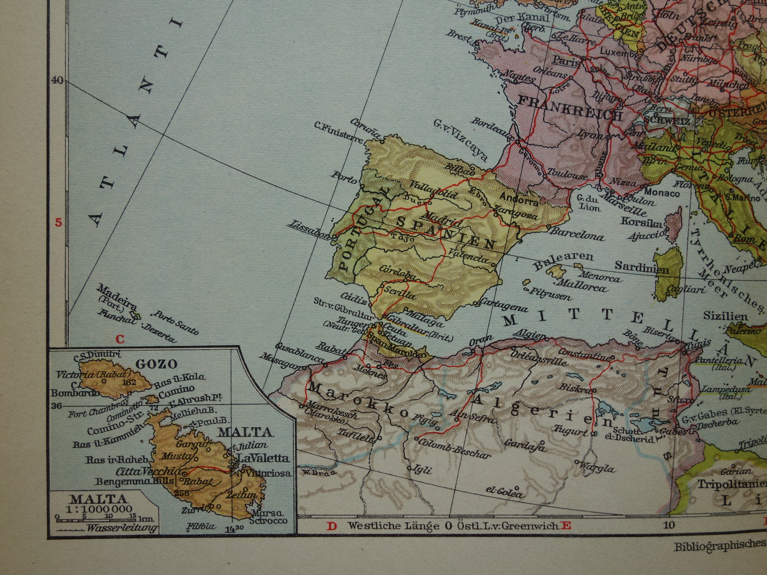 EUROPE Old Map of Europe 1928 Original Vintage Political Map of Europe ...