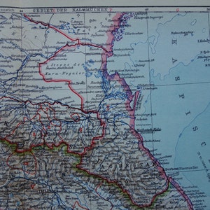 CAUCASUS Old Map of the Caucasus 1931 Original Antique Map Georgia ...