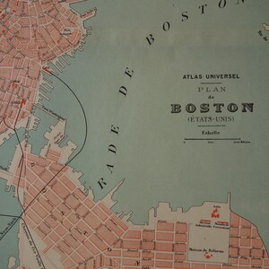BOSTON Old Map of Boston 1877 Large Original Antique City Plan Print ...