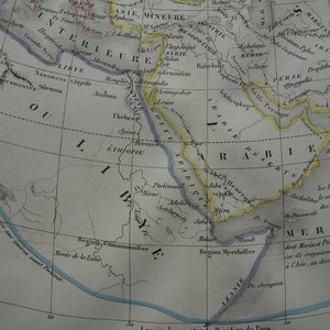 World Map as Known in Classical Antiquity Original 175+ Years Old Print ...