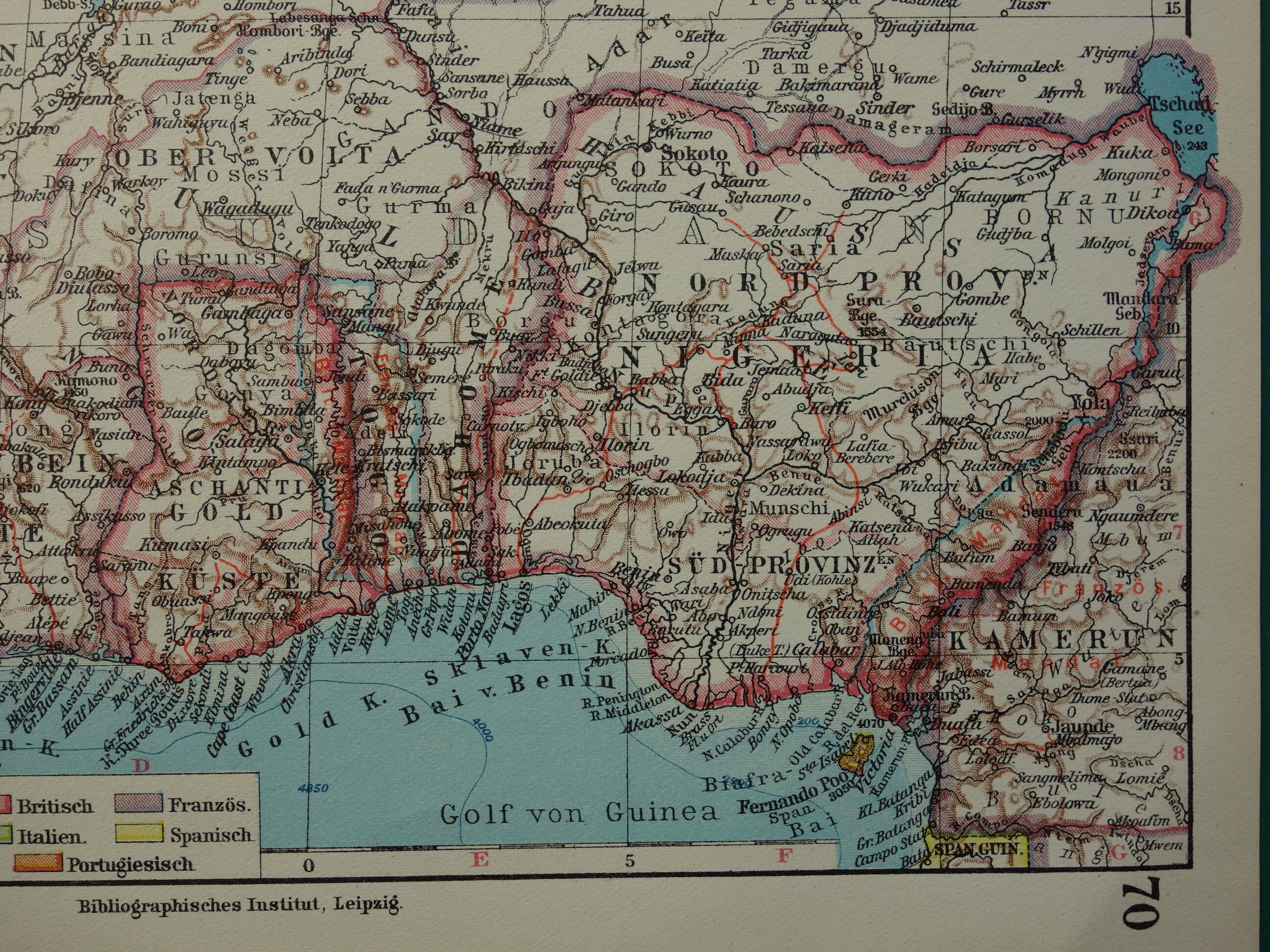 Antique Map of West Africa From 1931 Original Vintage Print Western ...