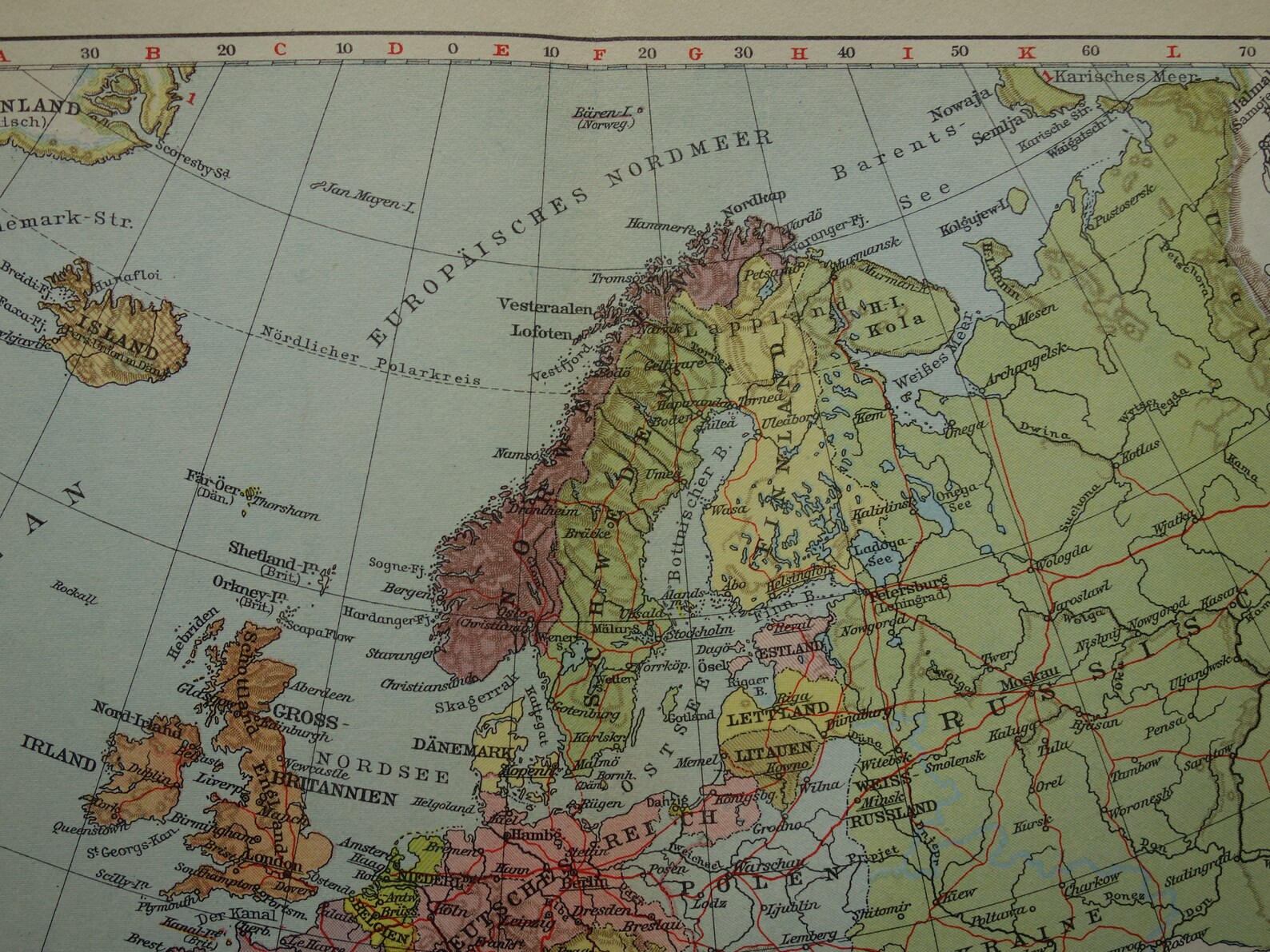 EUROPE Old Map of Europe 1928 Original Vintage Political Map of Europe ...