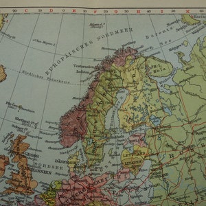 EUROPE Old Map of Europe 1928 Original Vintage Political Map of Europe ...
