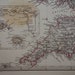 ENGLAND WALES Antique Map 1875 Original Beautiful Old Hand-colored ...