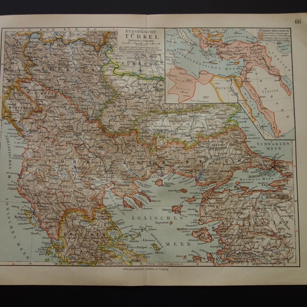 Map of Ottoman Empire - Etsy