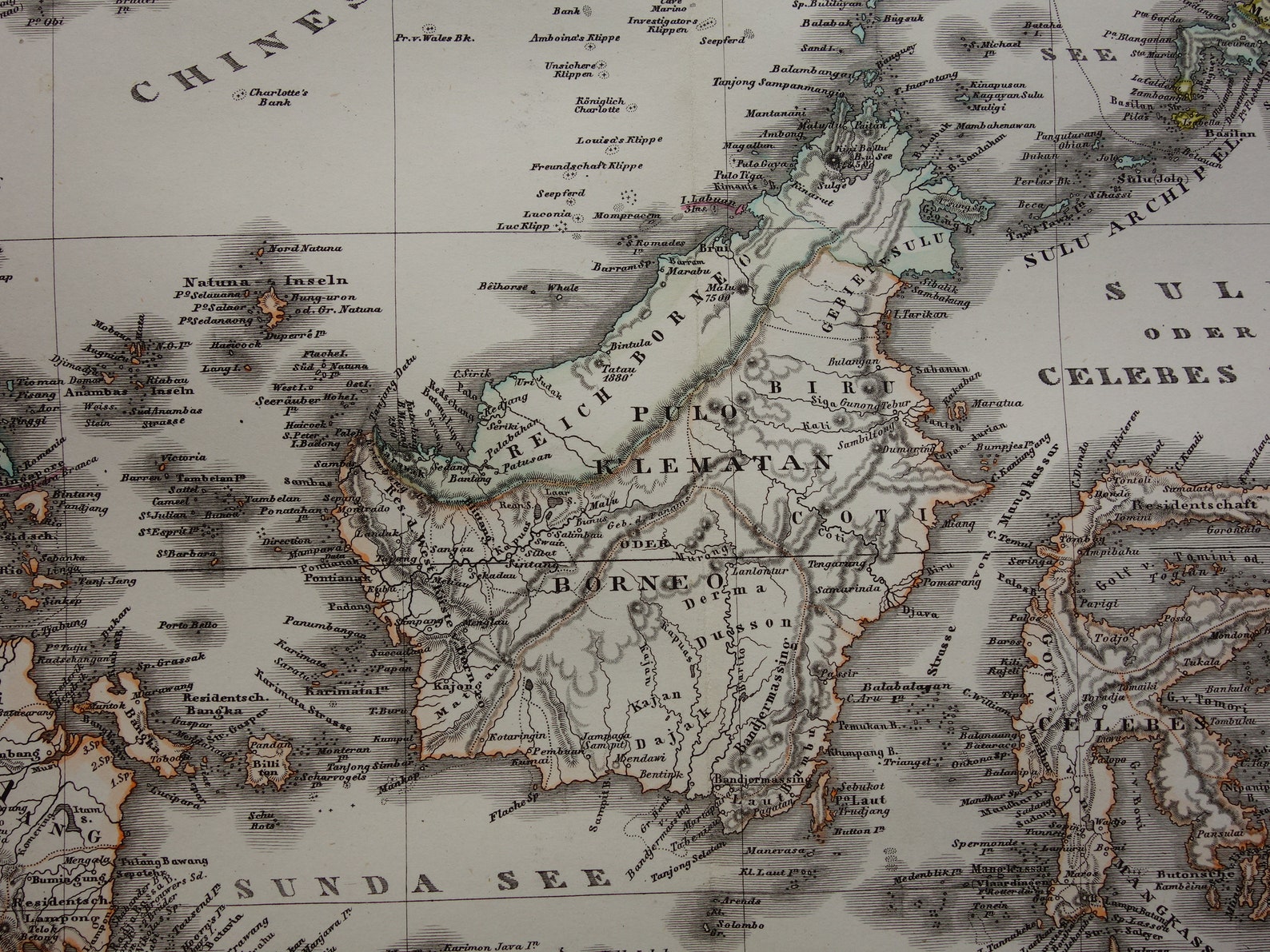 INDONESIA Old Map of Malay Archipelago LARGE Original 1877 | Etsy