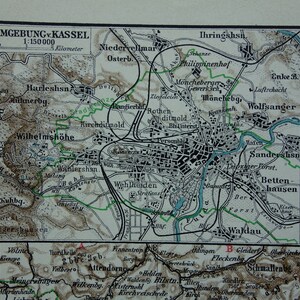Old Map of Hesse-nassau Germany 1913 Original Vintage Print - Etsy
