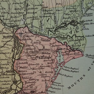 BALKANS Old Map of European Turkey in 1878 LARGE Original Antique ...