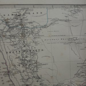 SOUTH AFRICA Map of Transvaal Republic LARGE 1876 Antique German Print ...