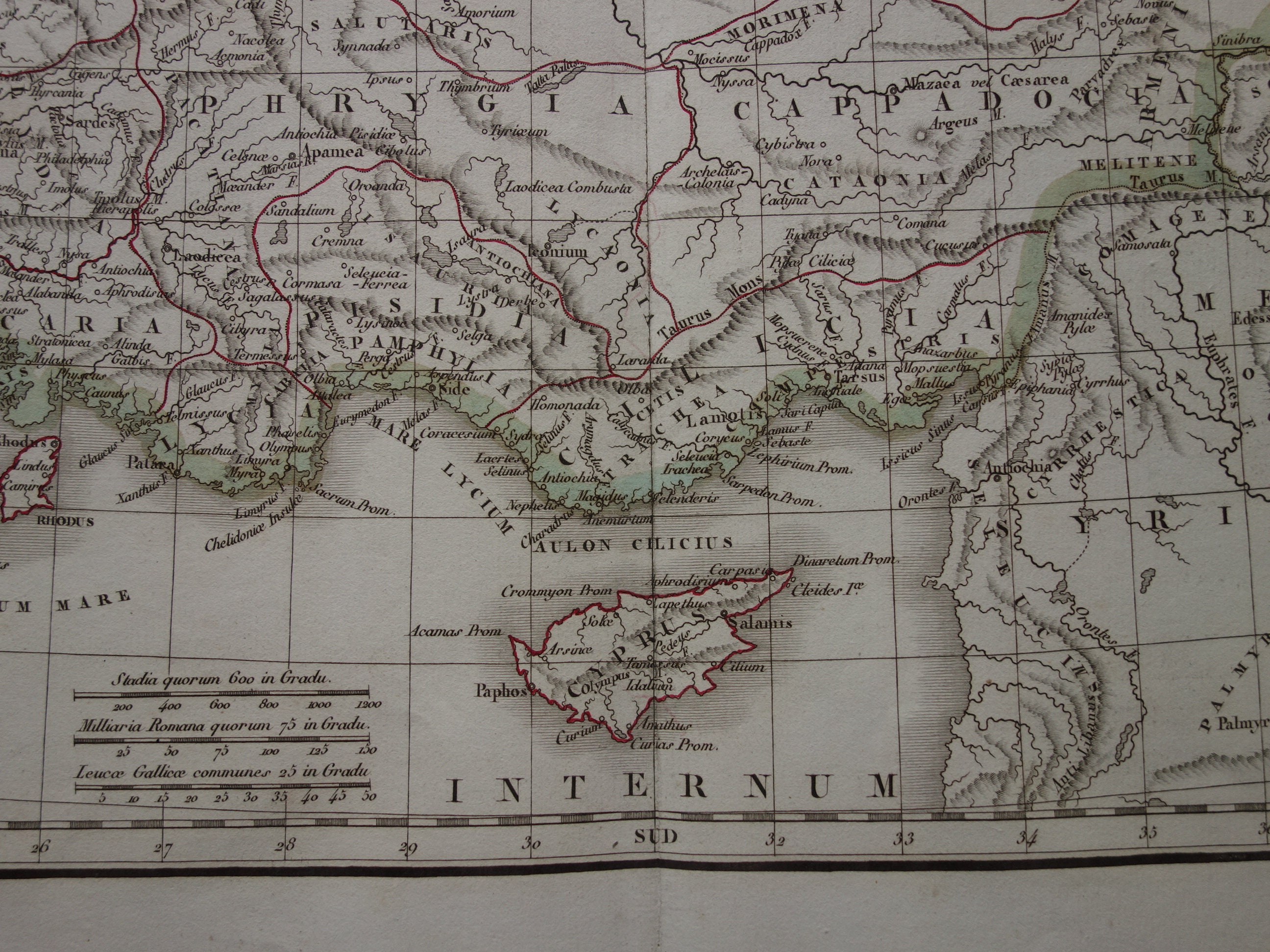 190+ Years Old Map of Ancient Asia Minor - Original Antique Print ...
