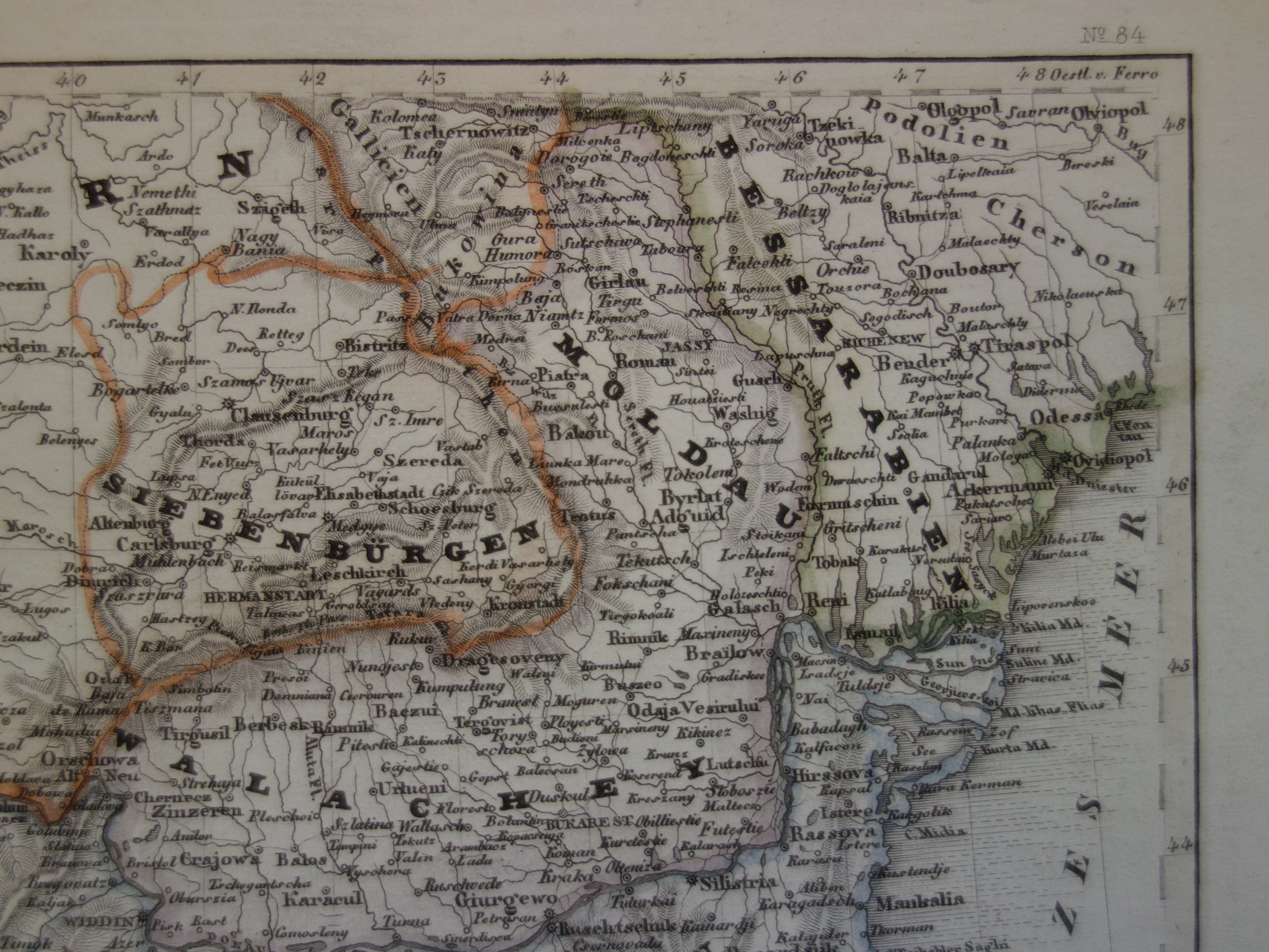 BALKANS Old Map of Balkans 1850 Original Antique Print/poster - Etsy