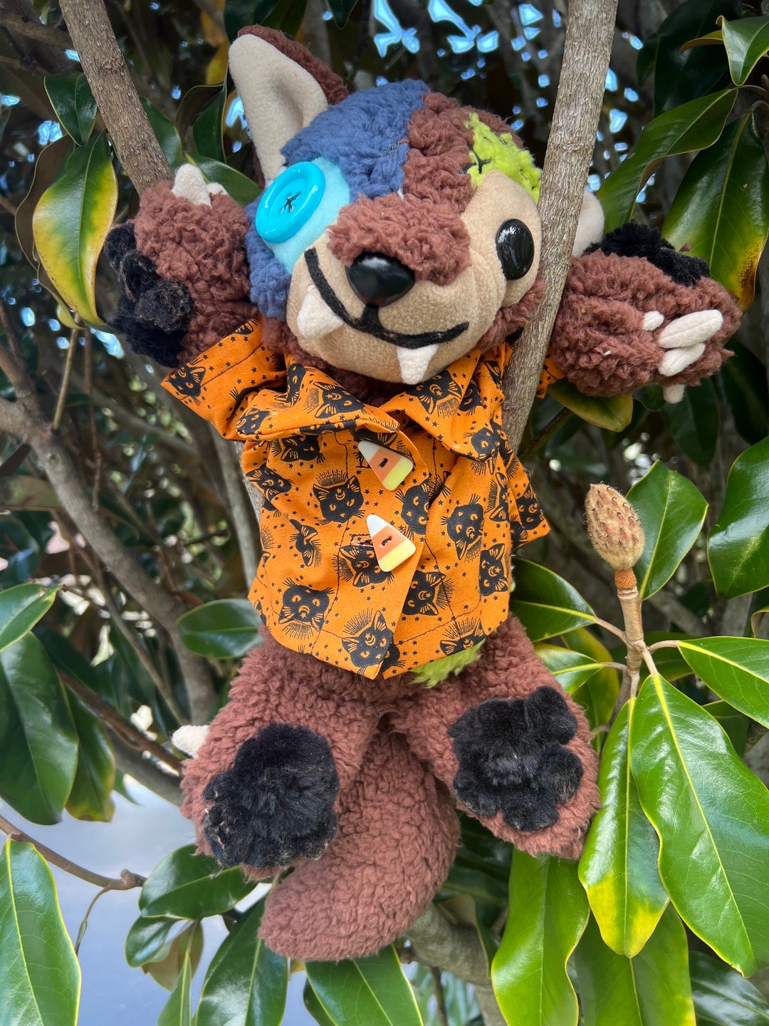 Floppy Frankenwolf Werewolf Doll With Button Shirt - Etsy