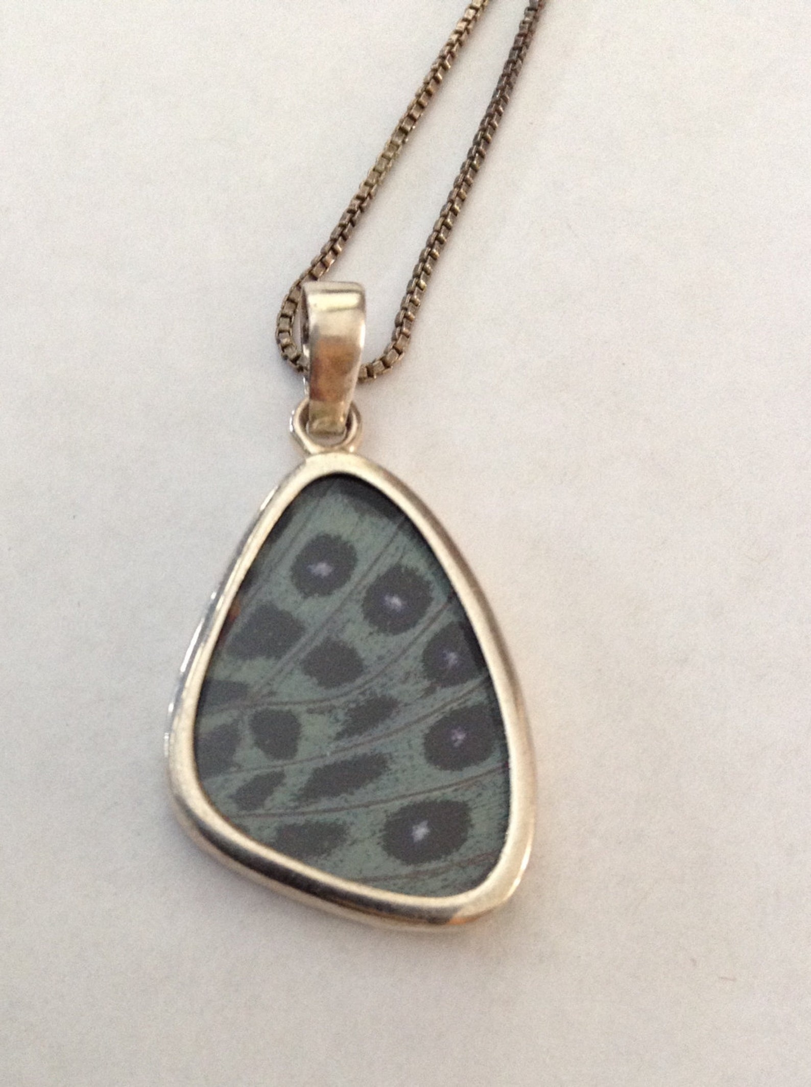 Butterfly Wing Necklace Pendant Sterling Silver Reversible - Etsy