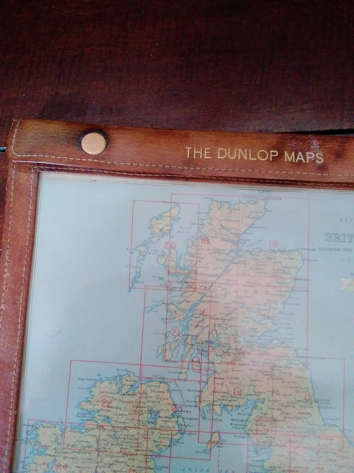 1960s the Dunlop Maps Touring Map, Key Route Map of the British Isles ...