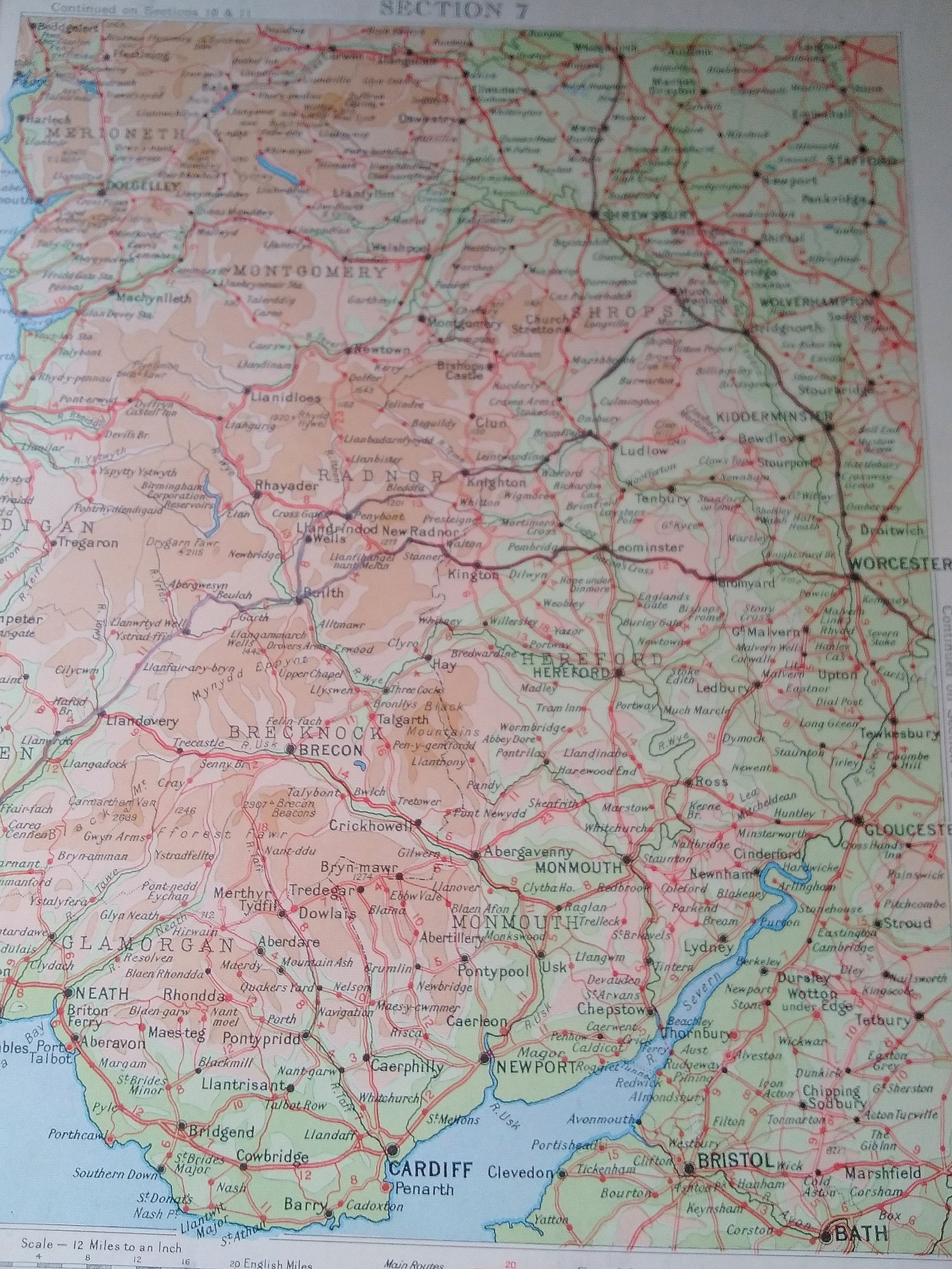 1960s the Dunlop Maps Touring Map, Key Route Map of the British Isles ...