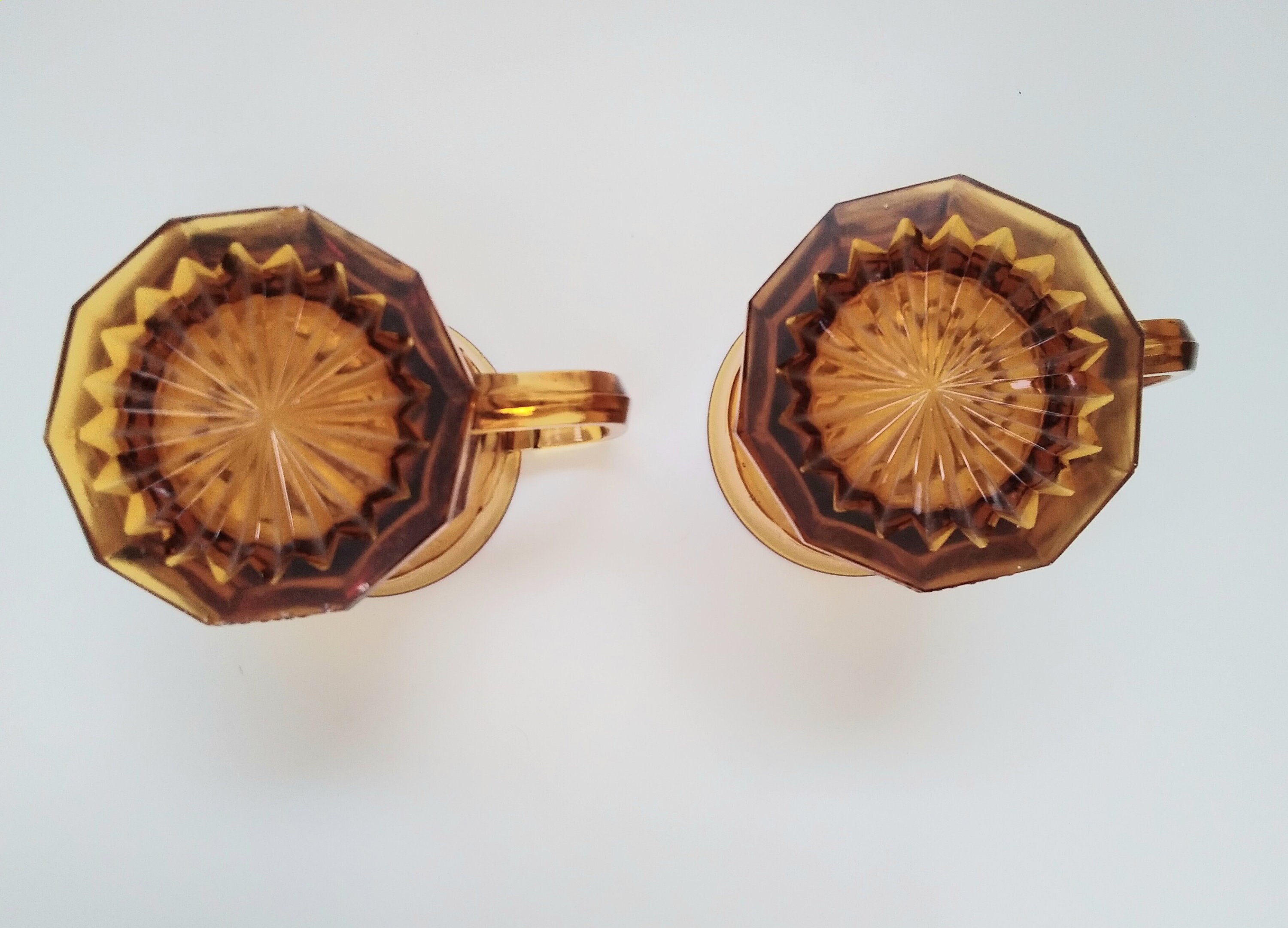 1950s Jacobean Amber Glass Beer Mugs - Etsy