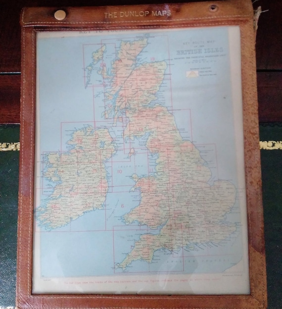 1960s the Dunlop Maps Touring Map Key Route Map of the - Etsy