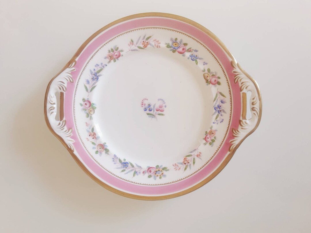Antique Victorian Pink Cake Plate Afternoon Tea English - Etsy