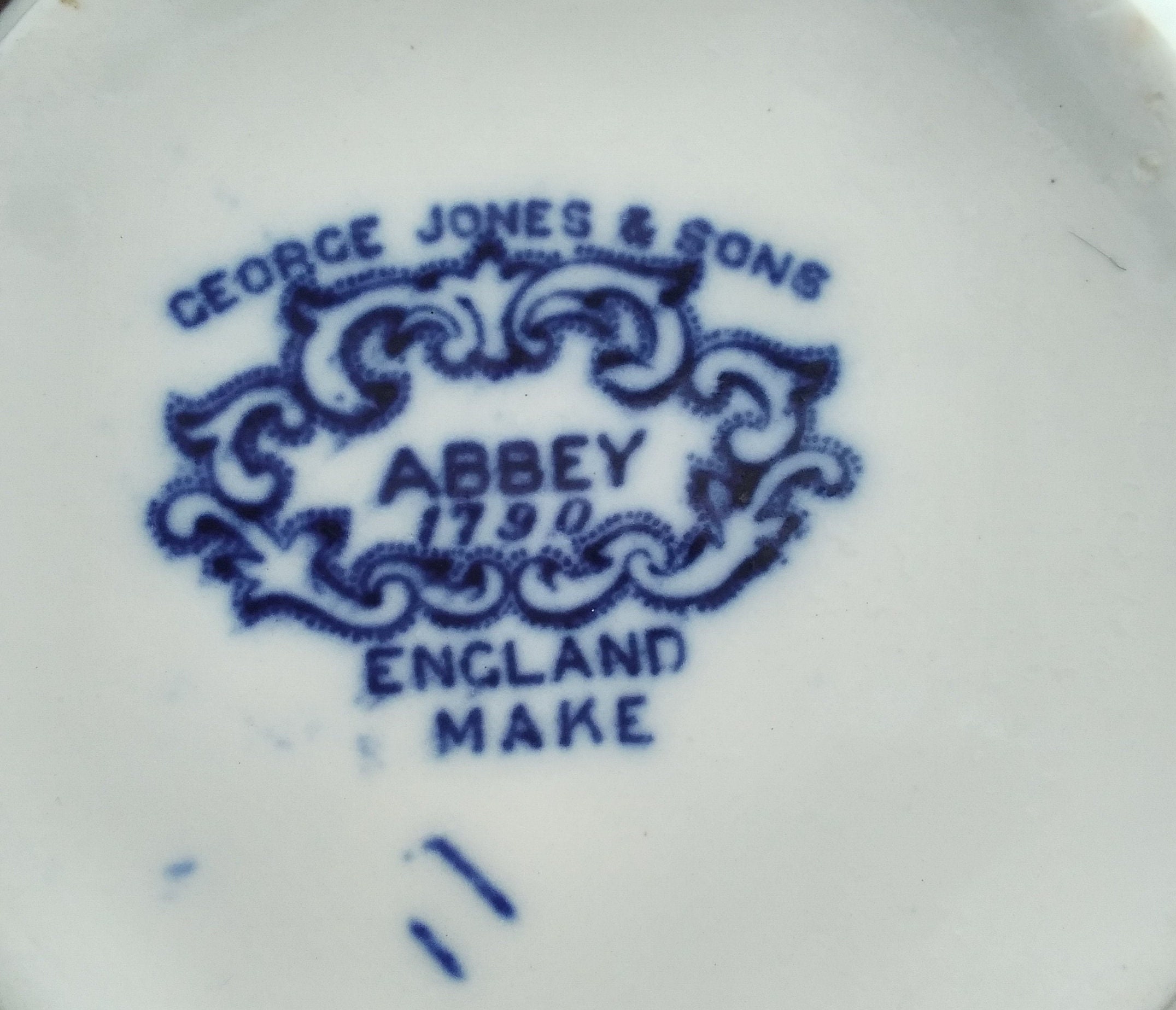 1930s Blue and White Water Jug by George Jones & Sons ABBEY - Etsy