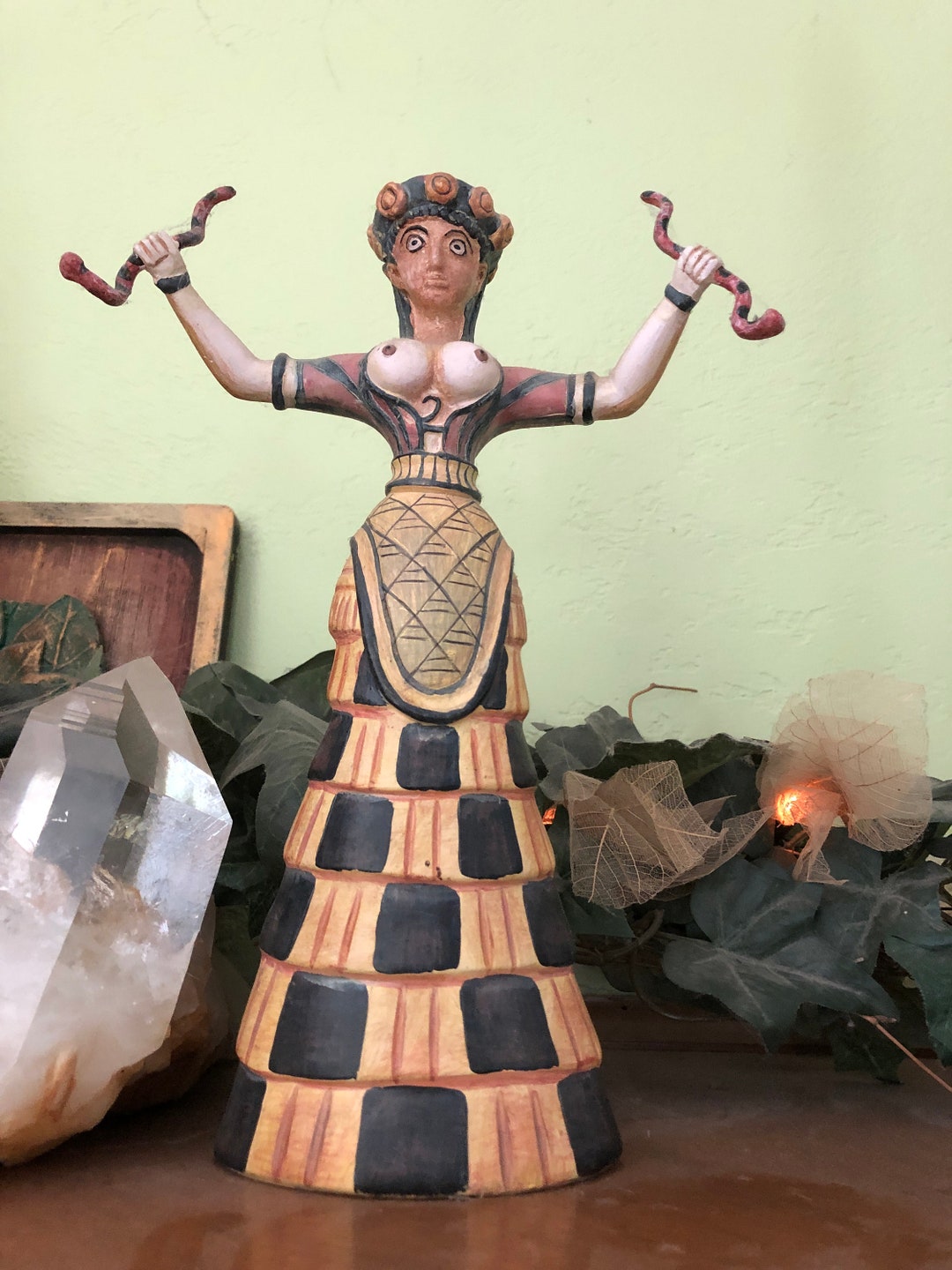 Minoan Crete Snake Goddess Knossos Statue Healer Priestess - Etsy