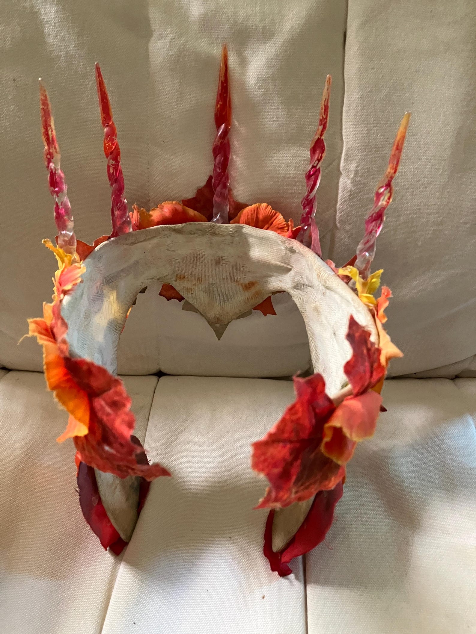 Fire Fairy Headdress, Autumn Leaves Crown, Burning Man Costume - Etsy