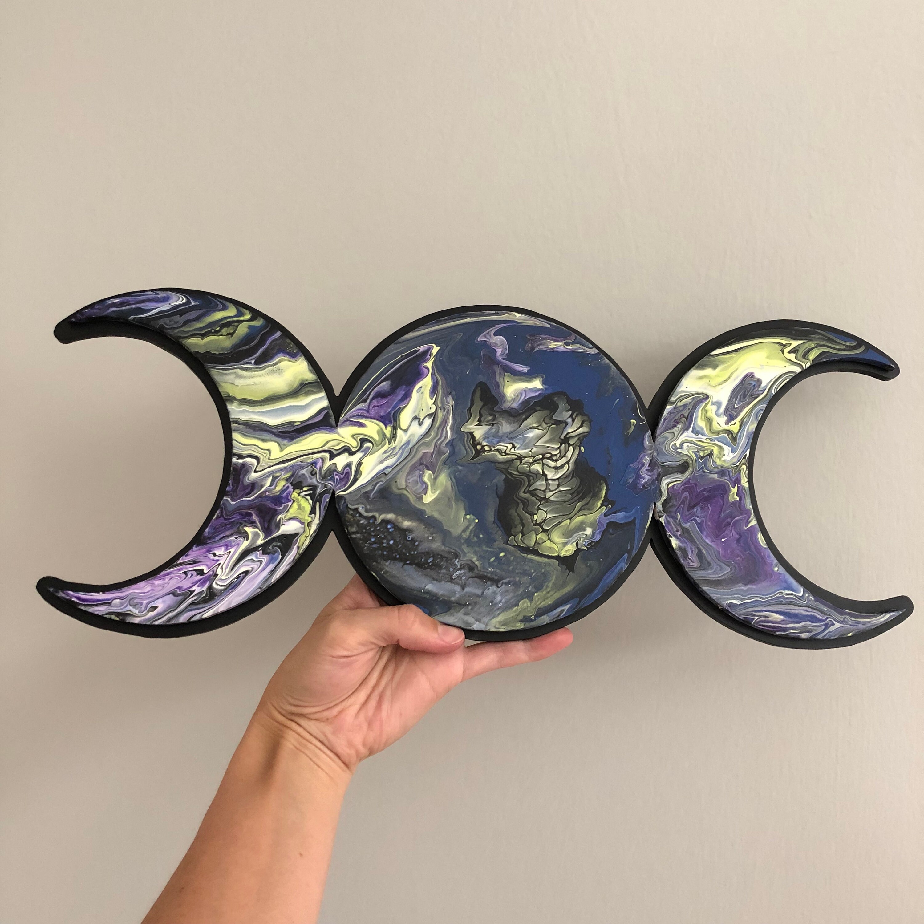 Triple Moon Sign Mother Moon Wiccan Decor Alter Decor | Etsy