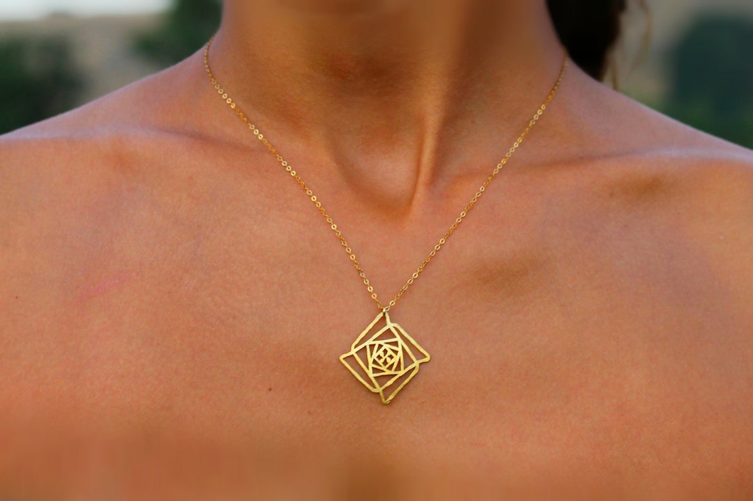 Sacred Geometry Pendant: Hebrew Letter Art Necklace, Israeli Jewelry - Etsy