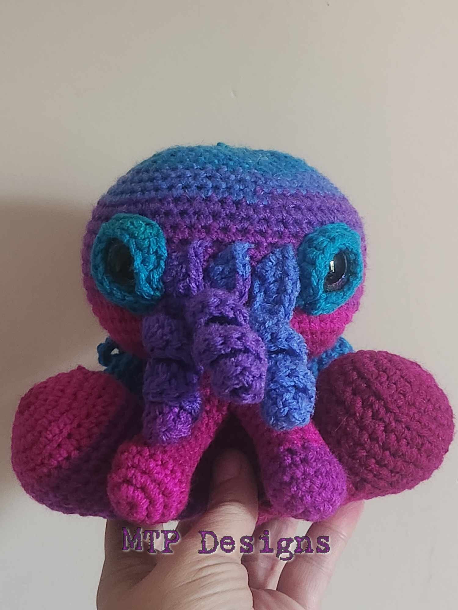 Crochet Pattern for Cthulhu, Sitting Kawaii Cthulhu, MTP Designs ...