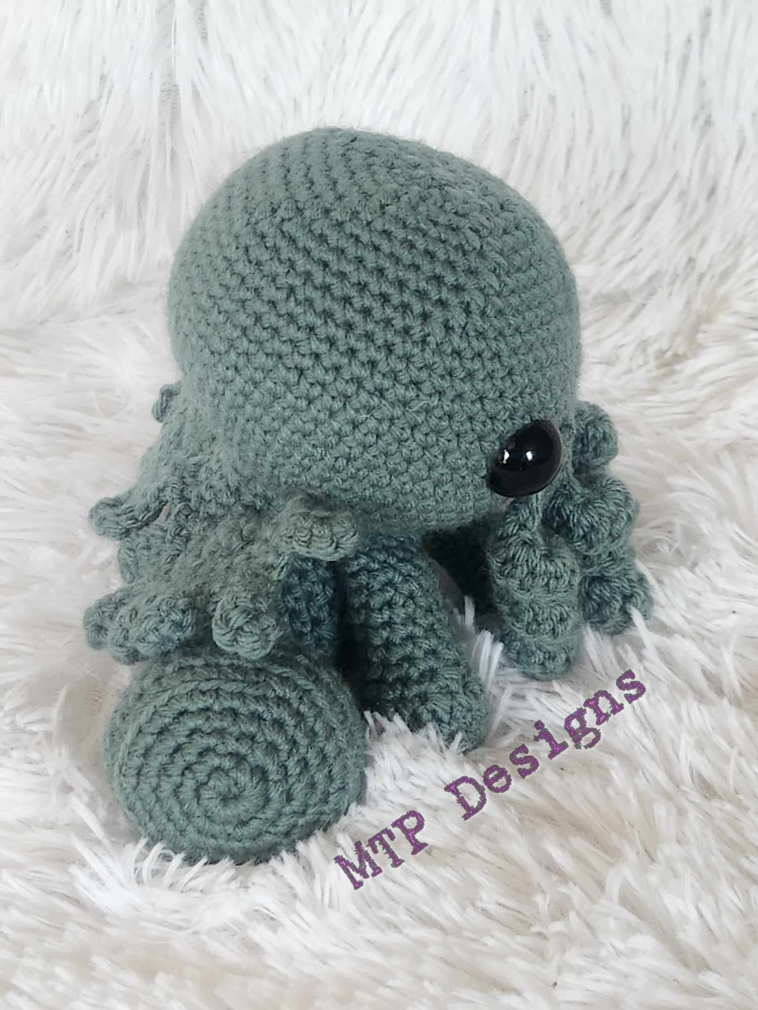 Crochet Pattern for Cthulhu, Sitting Kawaii Cthulhu, MTP Designs ...