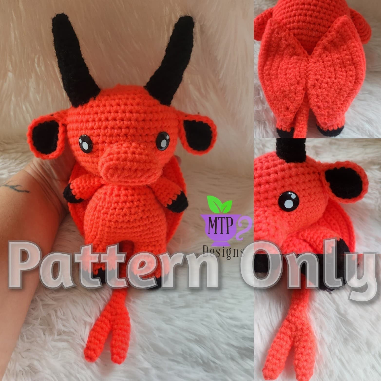 Baltor the Littlest Baphomet, CROCHET PATTERN Only for Small Standing ...