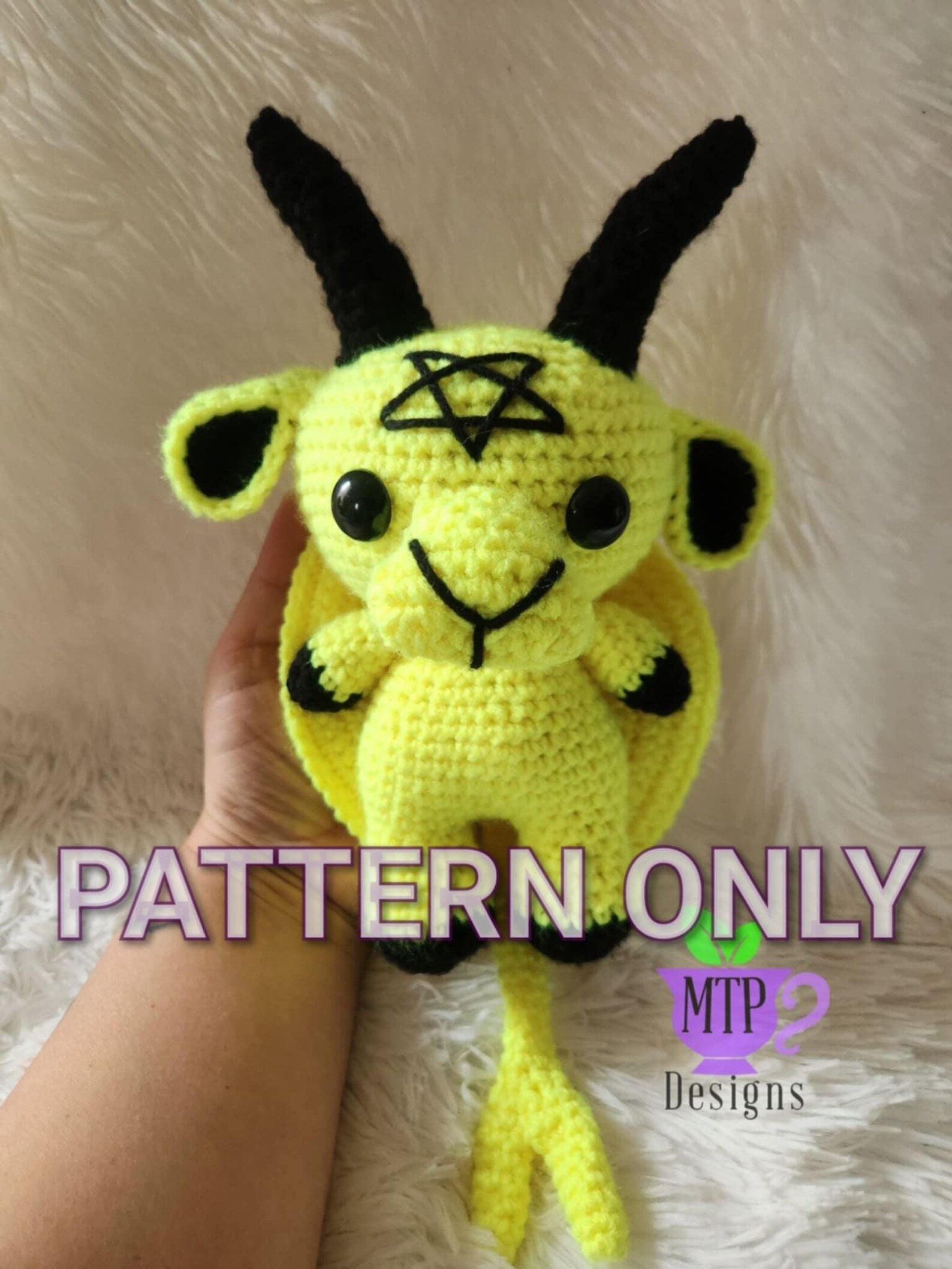Baltor the Littlest Baphomet, CROCHET PATTERN Only for Small Standing ...
