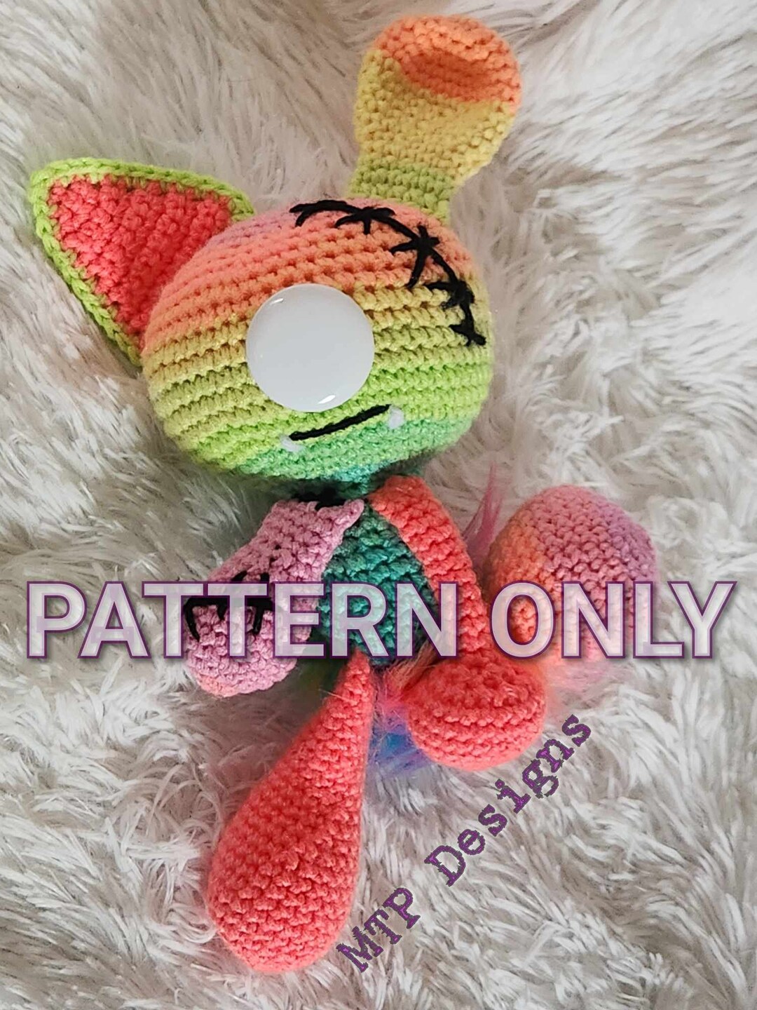 Madd Yuglie, MTP Designs Original, Weird Mismatched Stuffed Animal, CROCHET PATTERN Only, Voodoo ...