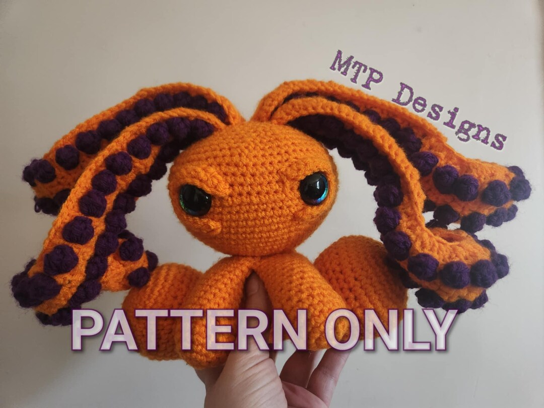 Sea Monster Crochet Pattern ONLY, MTP Designs Original, Octopus ...