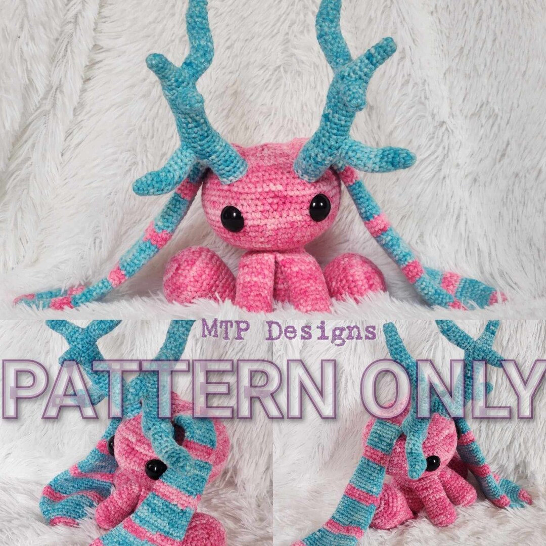 Crochet PATTERN for Jackalope MTP Designs Sitting Jackalope Design, Perfect Gift for Cottagecore ...
