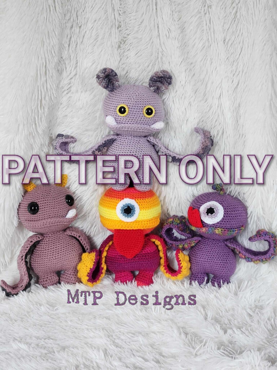 Monster Crochet Design ONLY, MTP Designs Original, Marty the Monster, Tentacle Creature, Custom ...