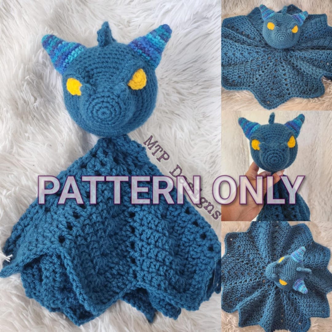 Baby's First Dragon, MTP Designs Original, Dragon Lovey or Security Blanket, Wyvern Lovey or ...