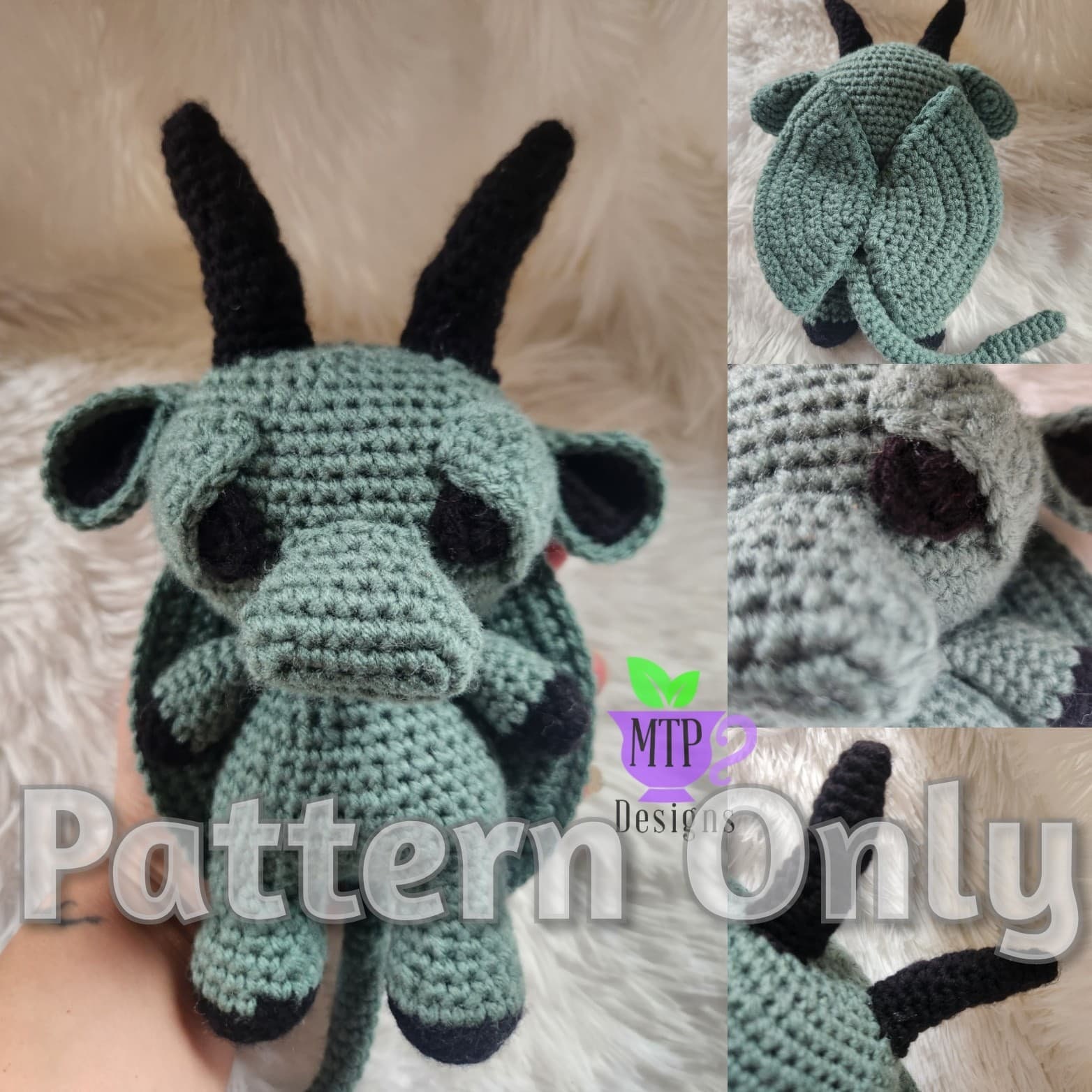 Baltor the Littlest Baphomet, CROCHET PATTERN Only for Small Standing ...