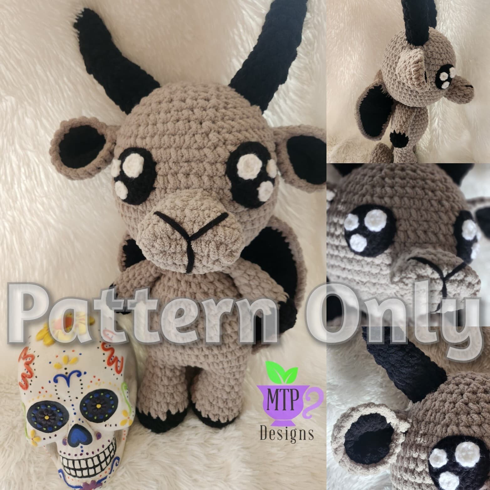 Baltor the Littlest Baphomet, CROCHET PATTERN Only for Small Standing ...